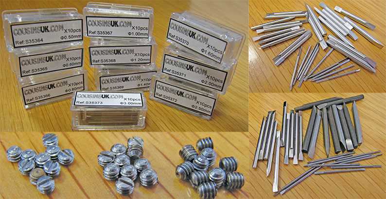 Screwdriver Blades & Fixing Screws